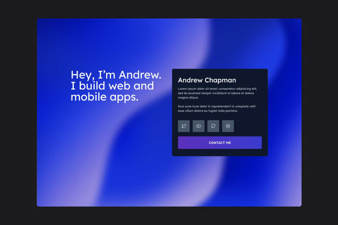 Skillthrive | Contact me site with Parcel and Tailwind CSS coding challenge solution