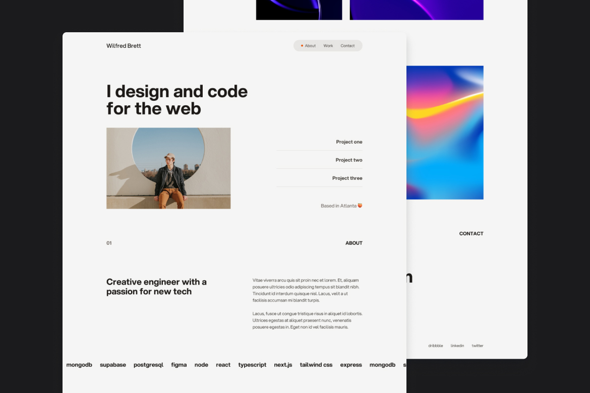 Skillthrive | Web developer portfolio with Next.js and Framer Motion coding challenge solution